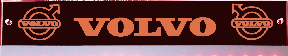 VOLVO LKW LED Schild mit neon-beleuchtetem VOLVO-Logo